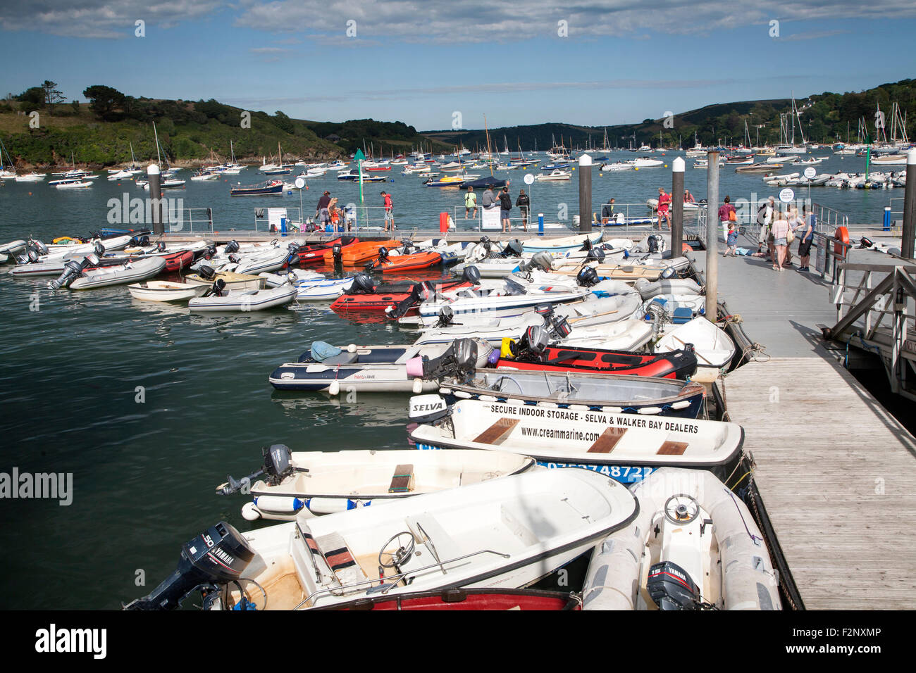 Boats in harbour, Salcombe, Devon, England, UK Stock Photo - Alamy