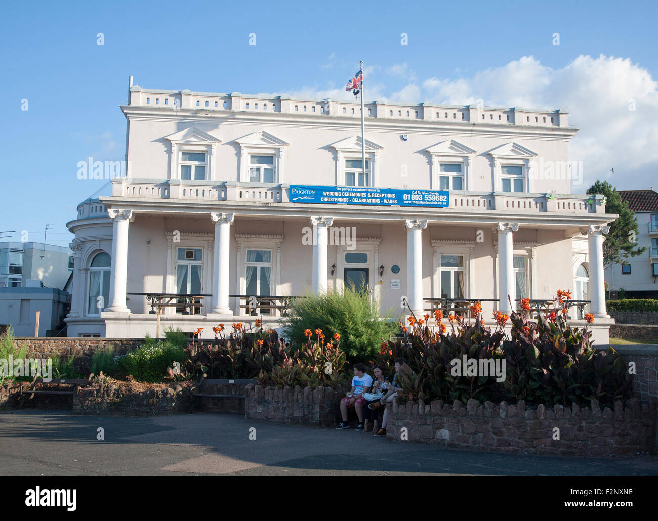 Victorian building of the Paignton Club, Paignton, Devon, England, UK ...