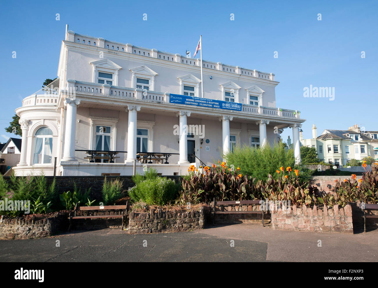Victorian building of the Paignton Club, Paignton, Devon, England, UK ...