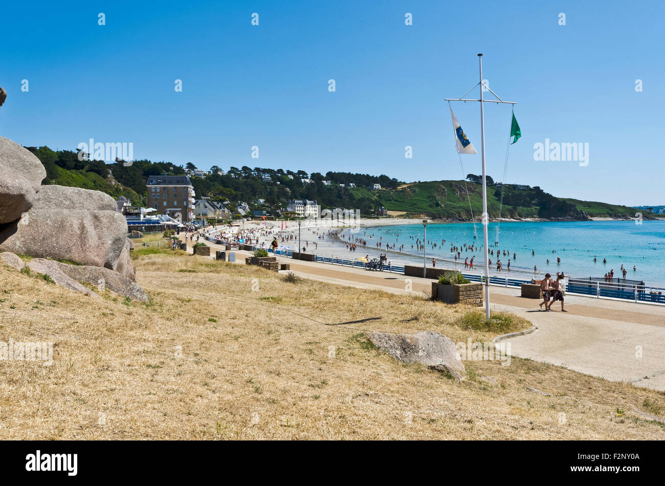 summer holiday resort of Trebeurden Brittany France Stock Photo - Alamy