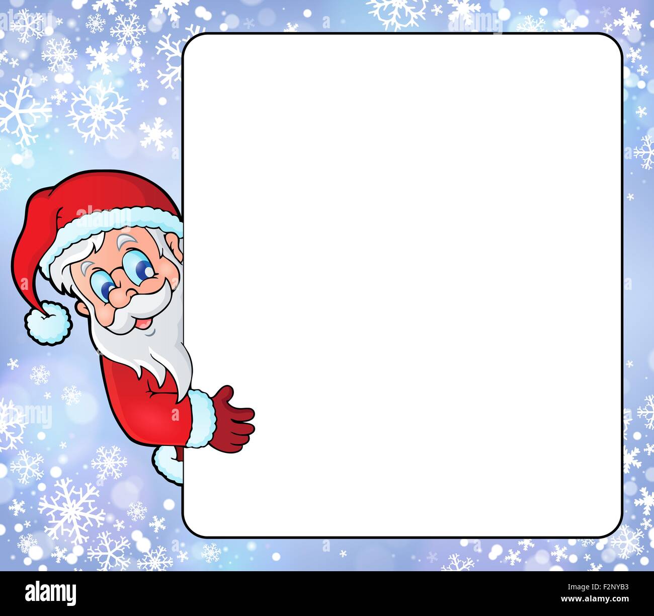 Frame with Santa Claus theme 8 - picture illustration Stock Photo - Alamy