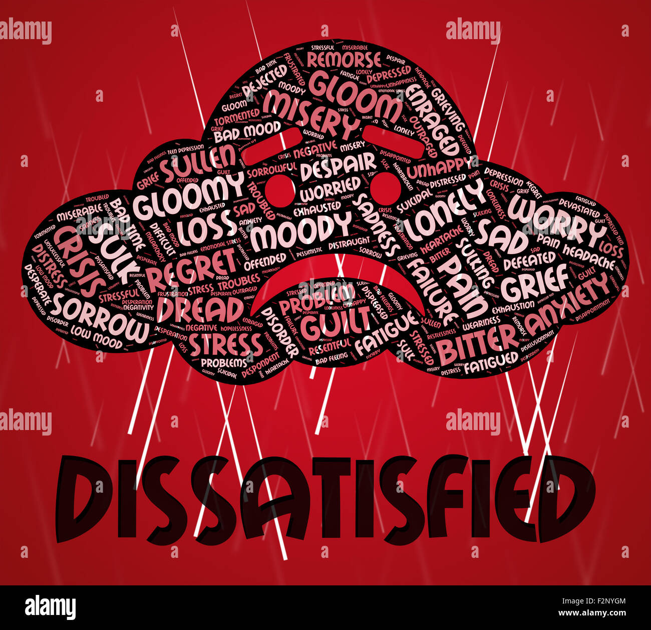 Dissatisfied Word Representing Wordcloud Disgruntled And Unsatisfied ...