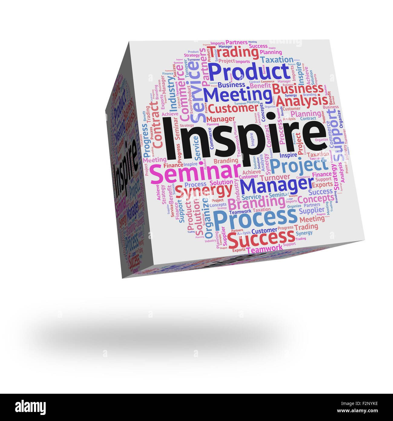 Inspire Word Indicating Spur On And Text Stock Photo - Alamy