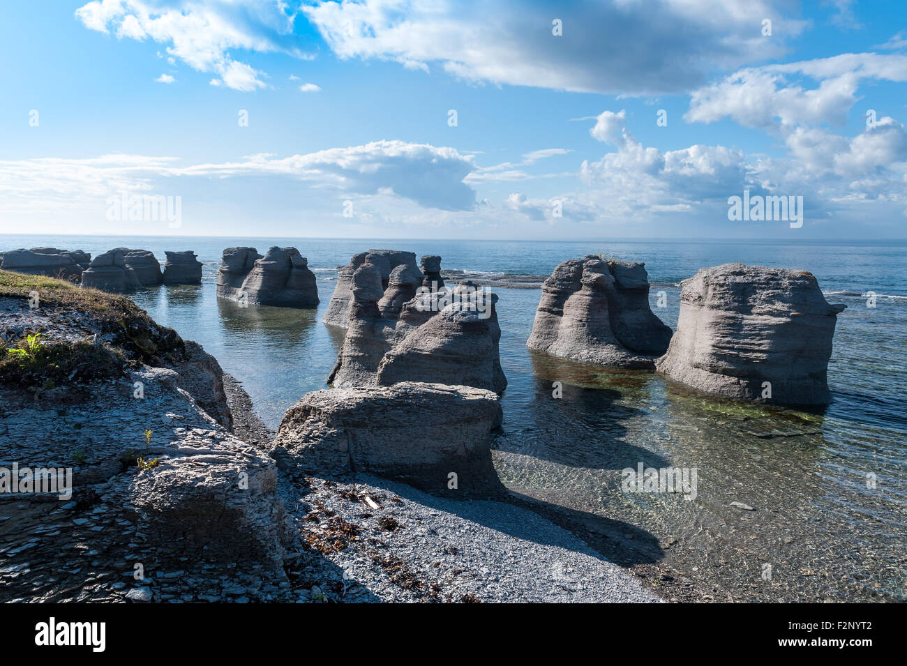Monoliths of Mingan Archipelago National Park Reserve of Canada Stock ...