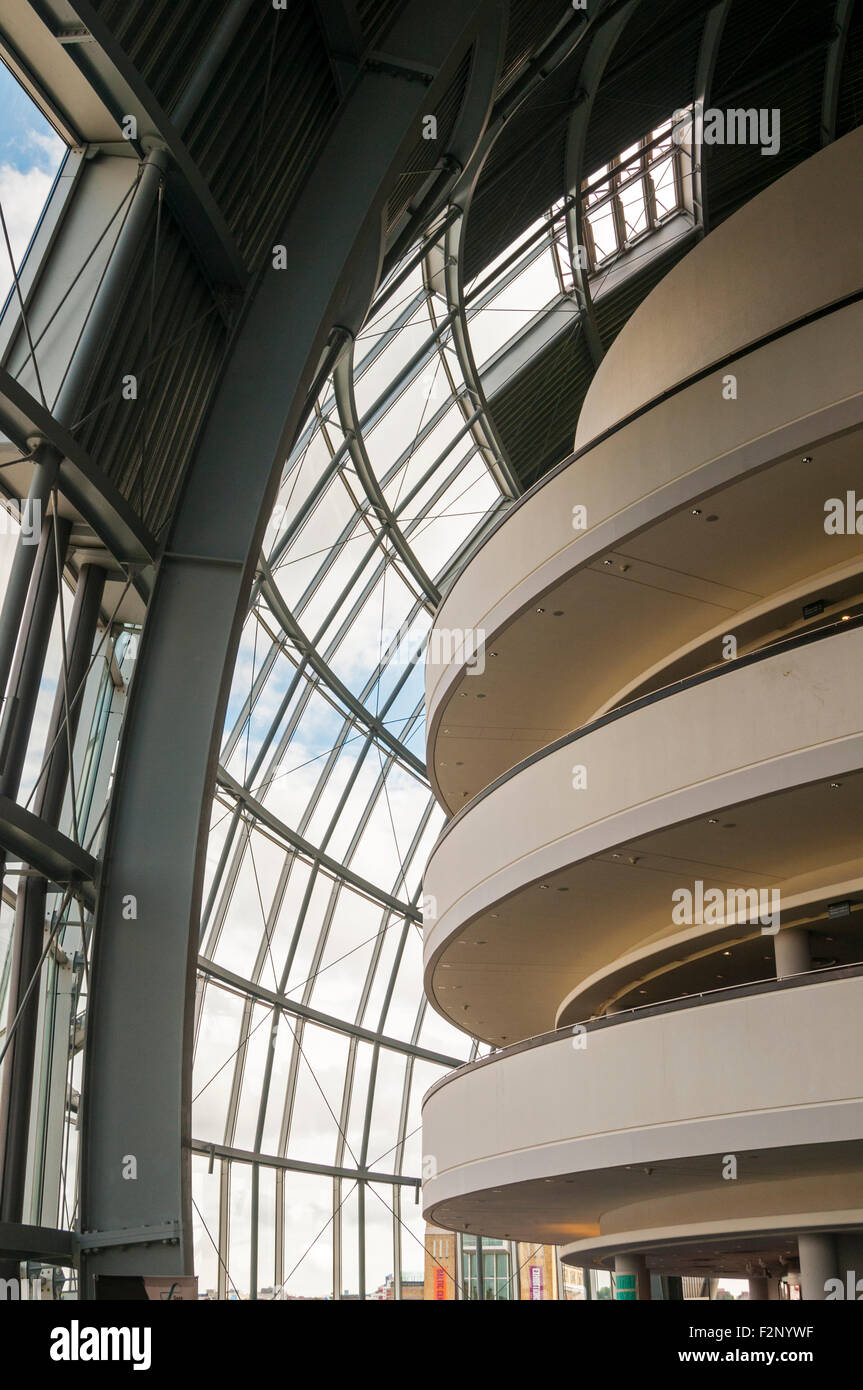 Inside the Sage Gateshead building, Foster and Partners 2004. Gateshead ...