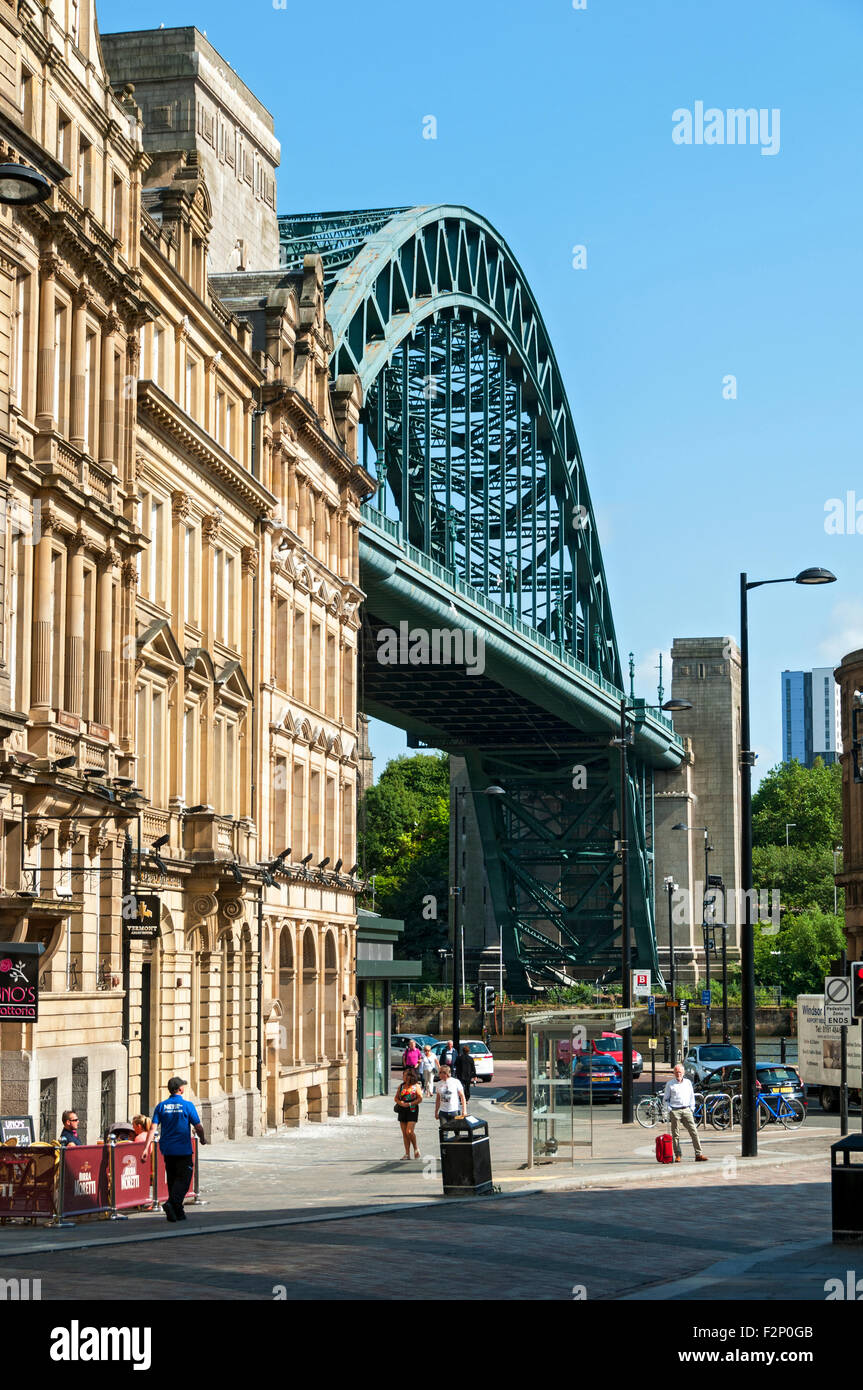 The Tyne Bridge over the river Tyne, from Sandhill, Newcastle upon Tyne ...