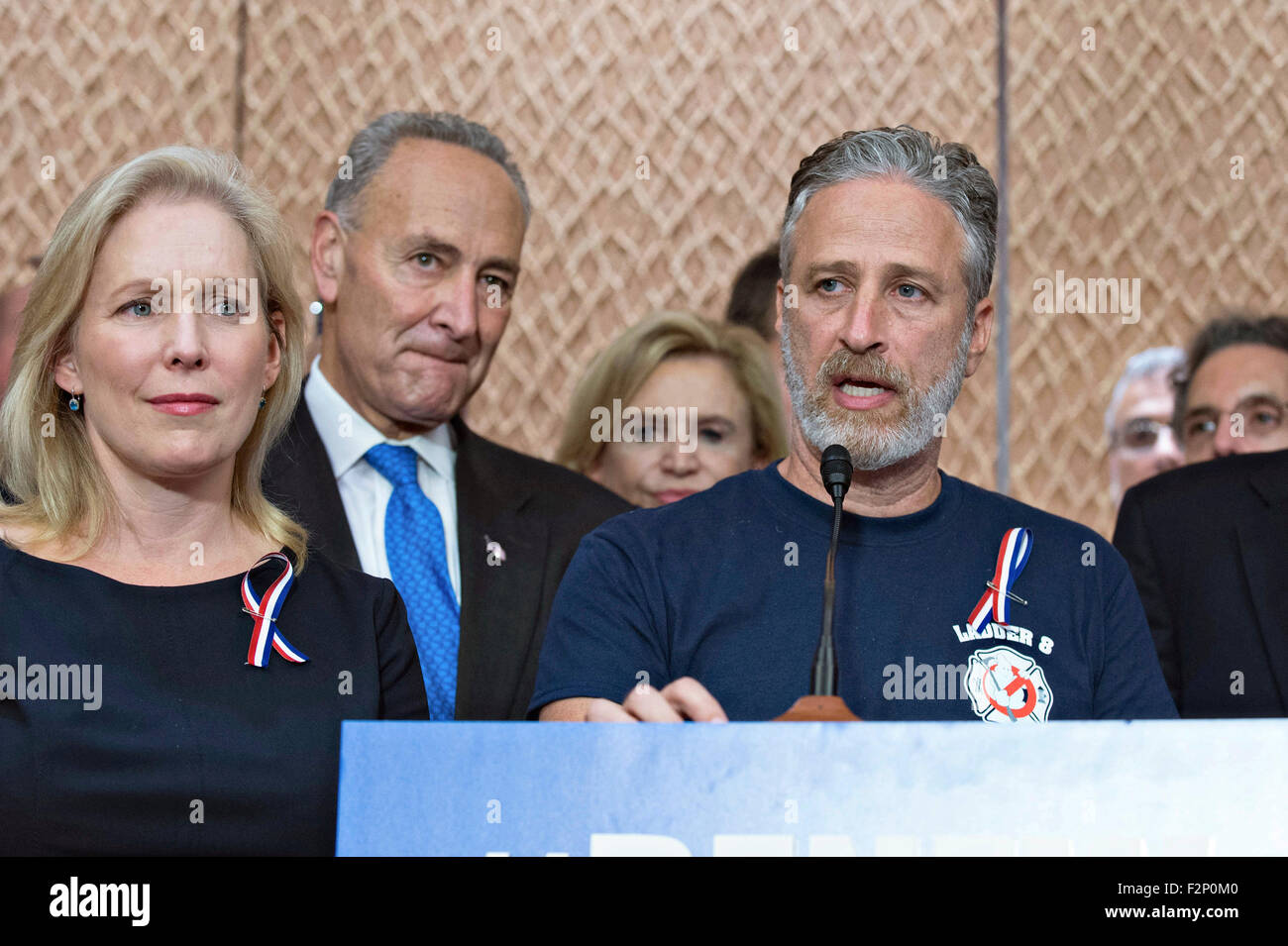 Comedian Jon Stewart joins U.S. Senator Kirsten Gillibrand, Senator ...
