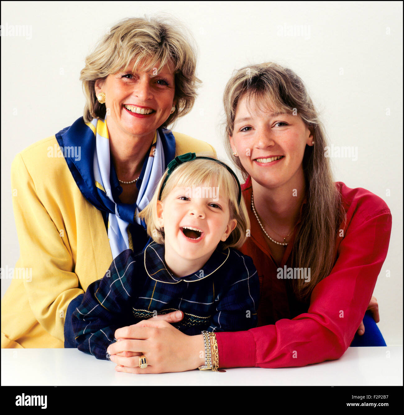 Three generations of women : grandmother, mother and daughter Stock ...