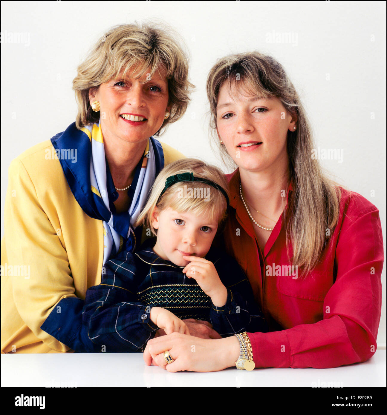 Three generations of women : grandmother, mother and daughter Stock ...