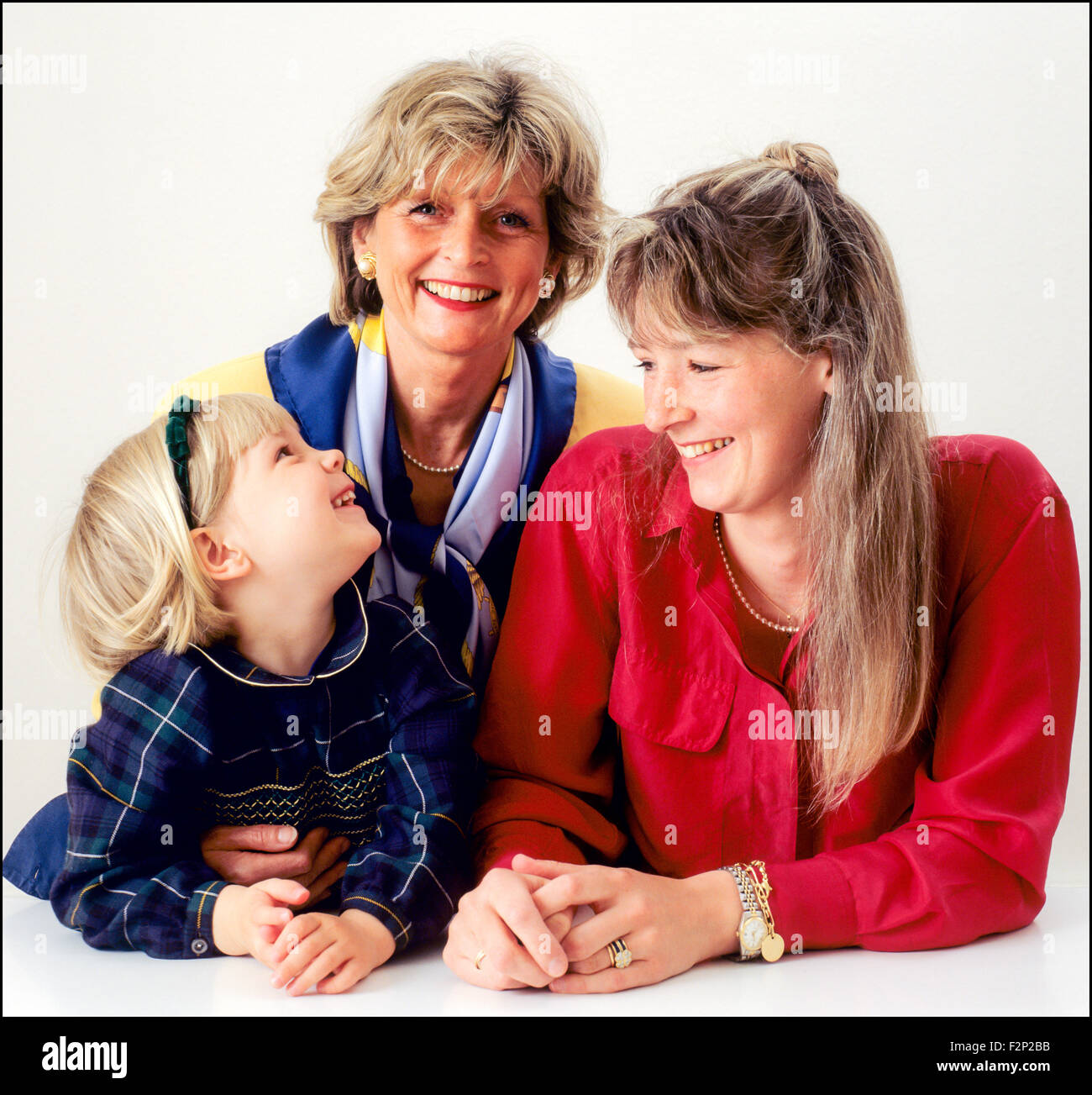 Three generations of women : grandmother, mother and daughter Stock ...