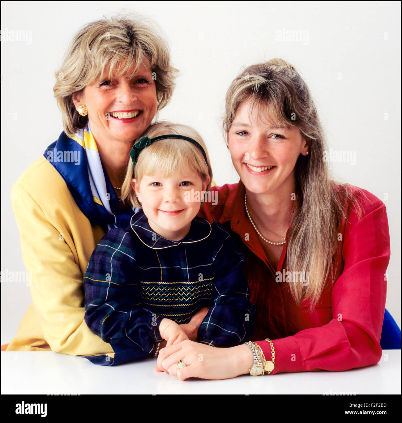 Three generations of women : grandmother, mother and daughter Stock ...