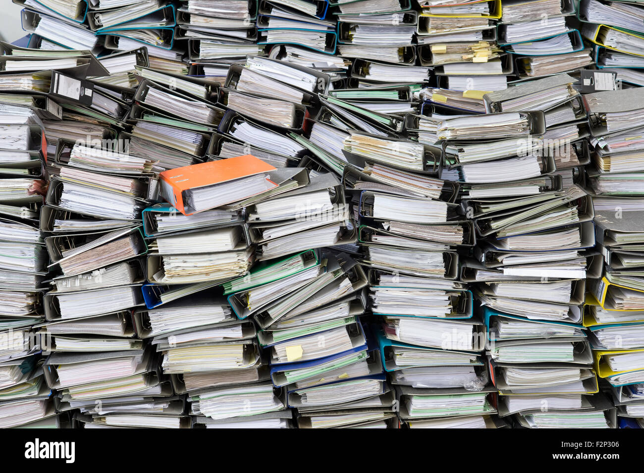 Pile of office files Stock Photo - Alamy