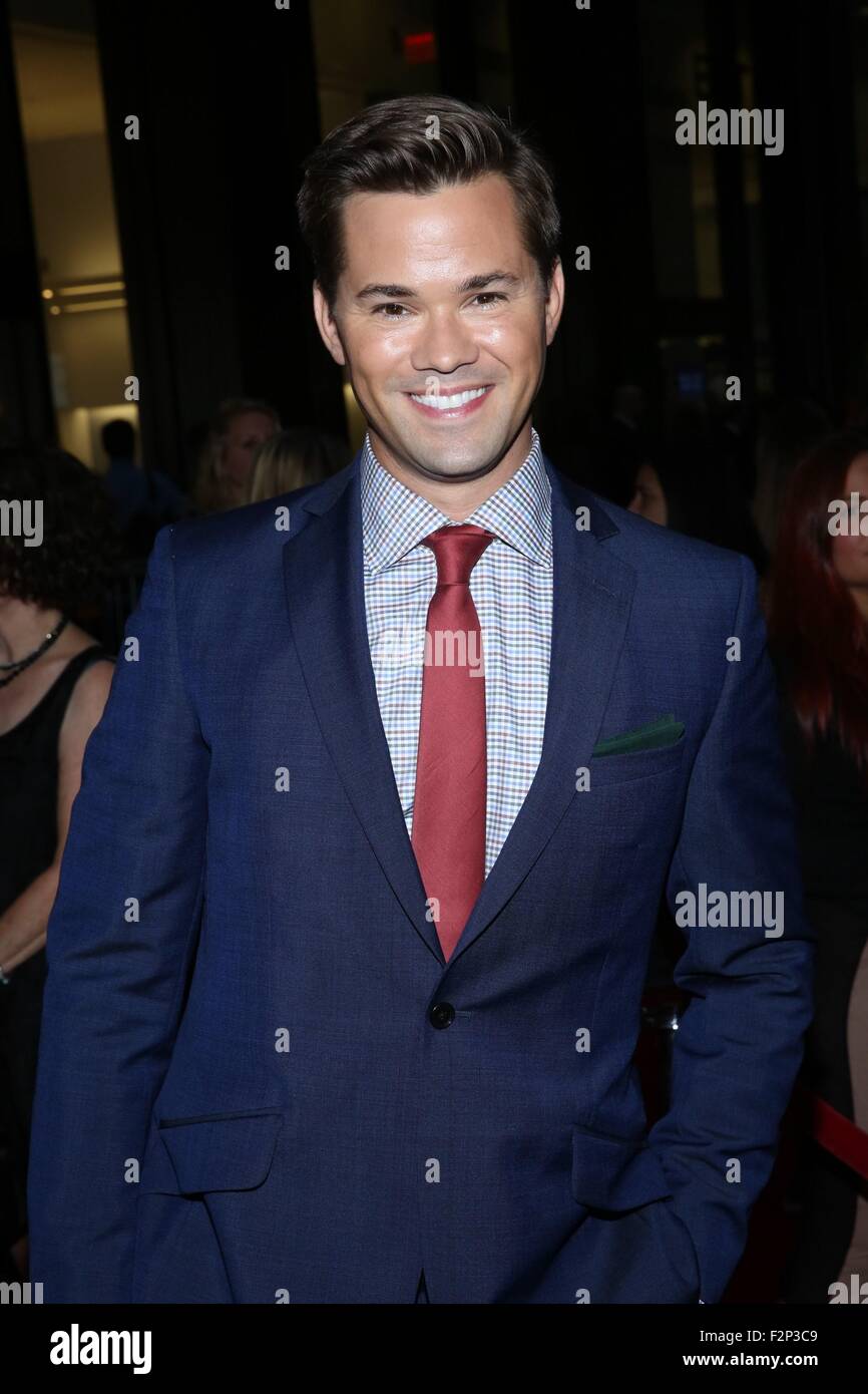 New York, NY, USA. 21st Sep, 2015. Andrew Rannells at arrivals for THE ...