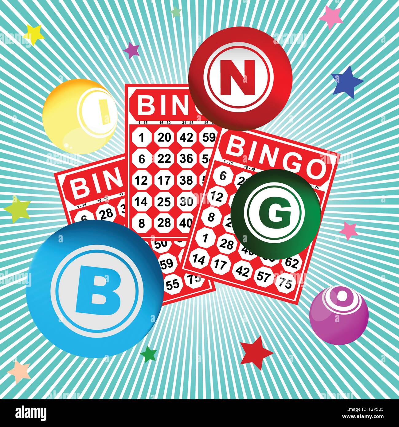 illustration of bingo card and ball Stock Vector Image & Art - Alamy