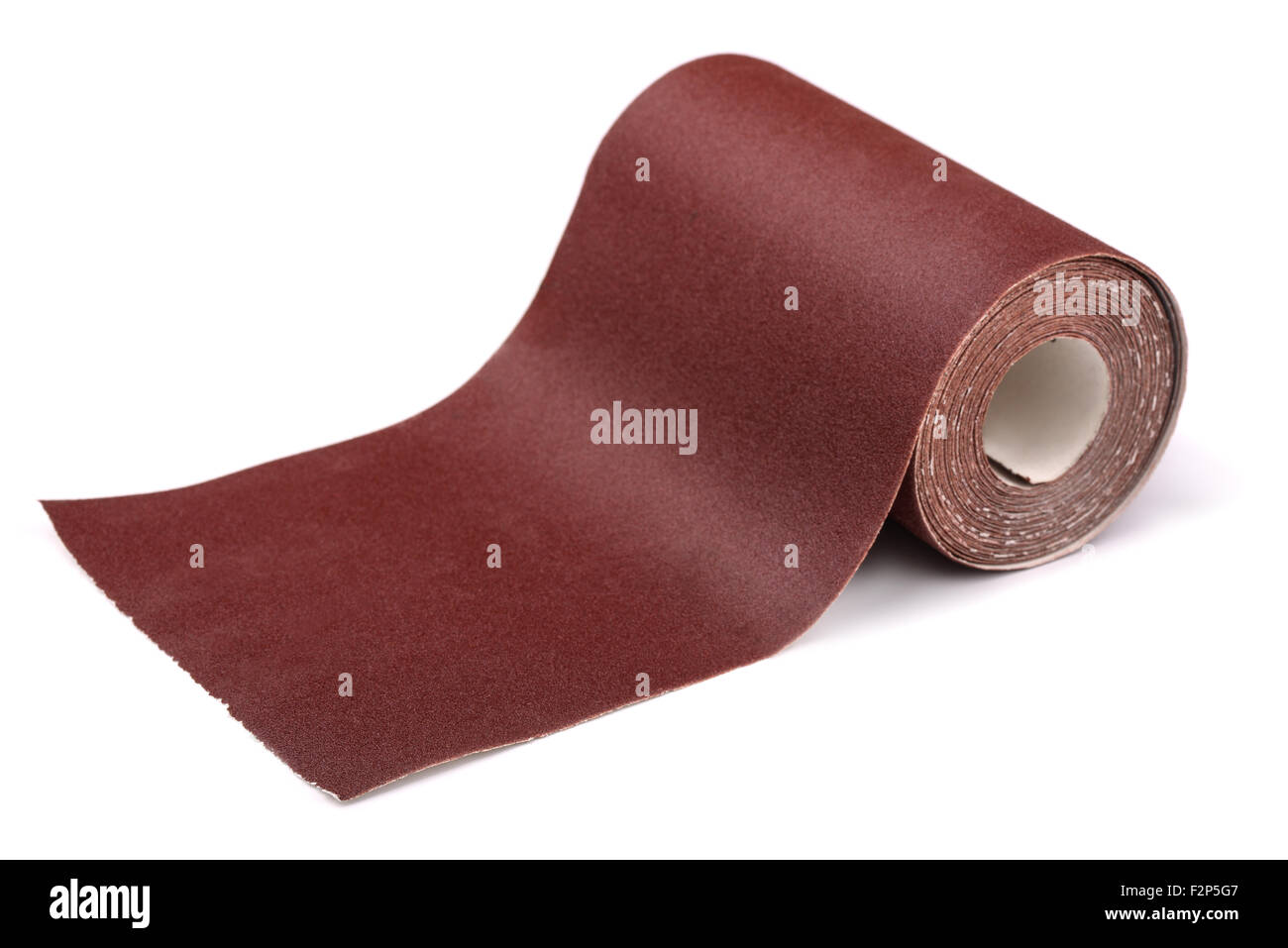 Roll of sandpaper isolated on white Stock Photo - Alamy