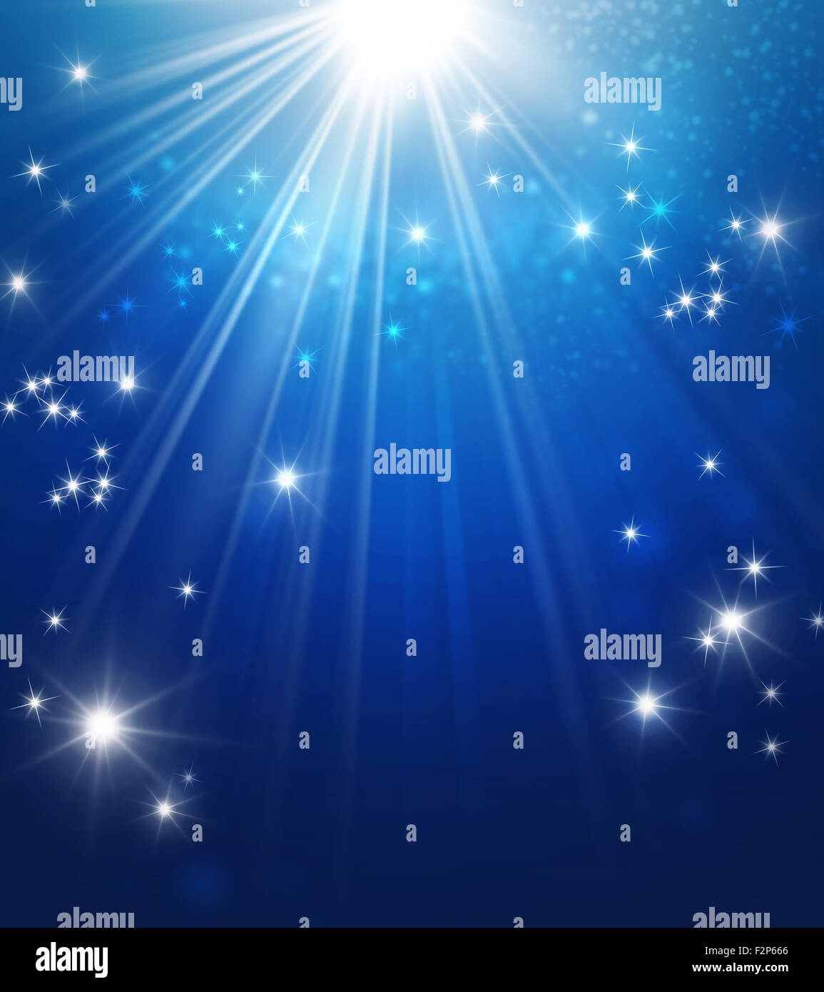 Shiny blue background with starlight raining down Stock Photo - Alamy