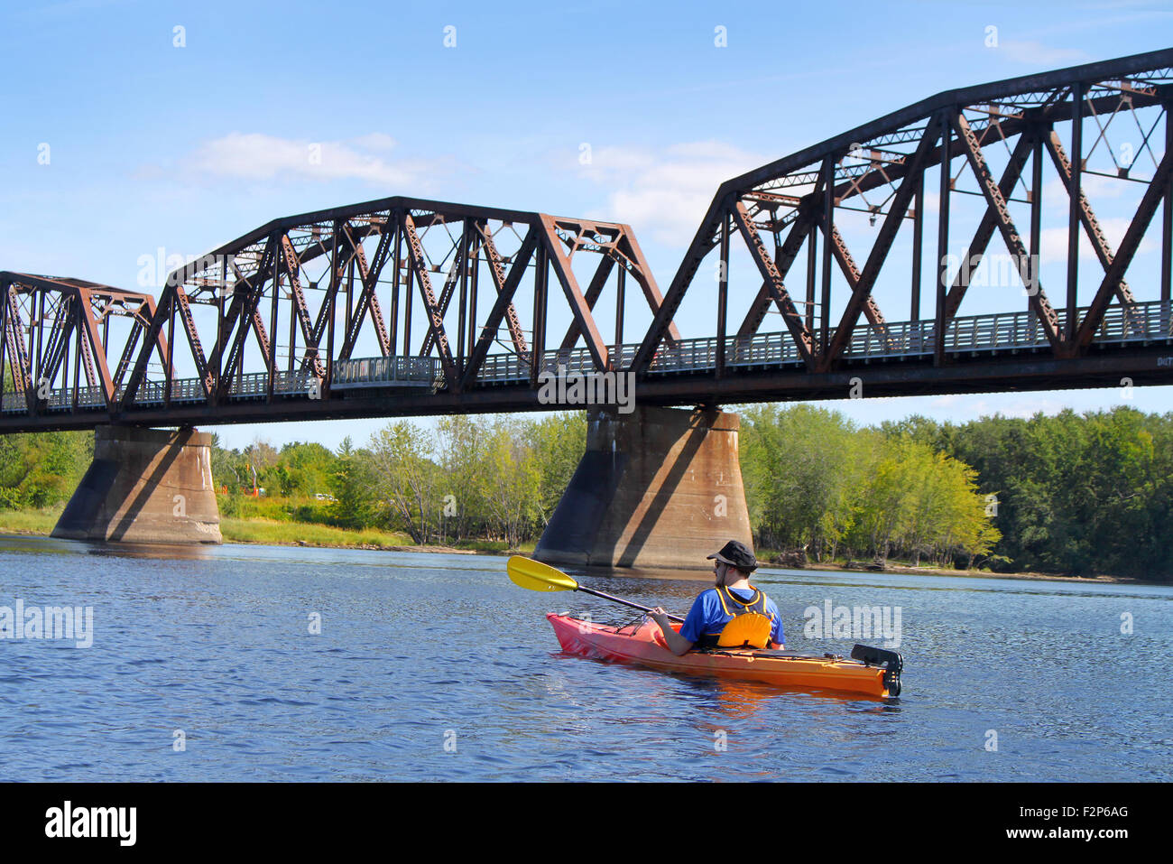 Fredericton walking bridge hi-res stock photography and images - Alamy
