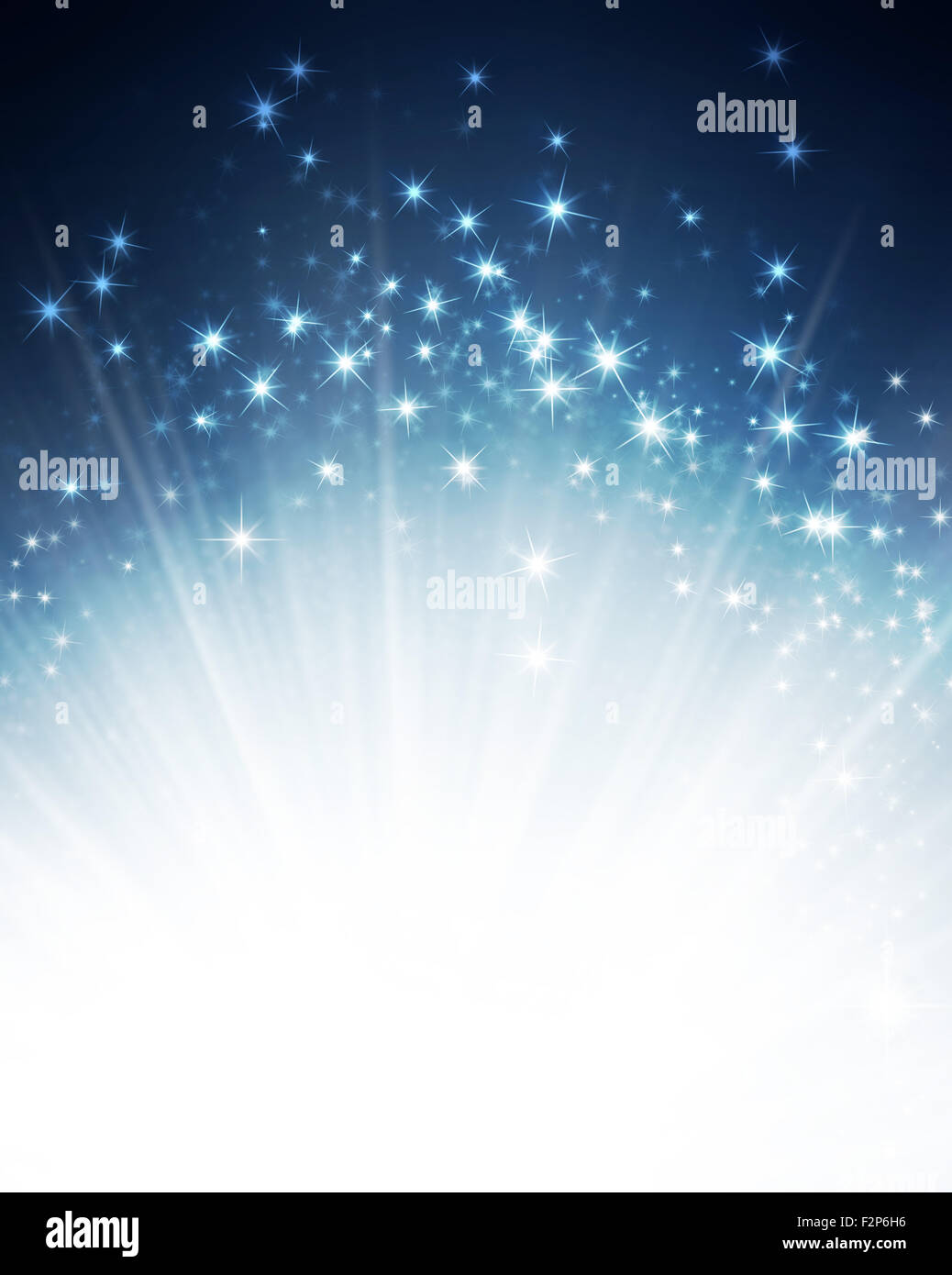 Shiny blue background with starlight explosion Stock Photo - Alamy
