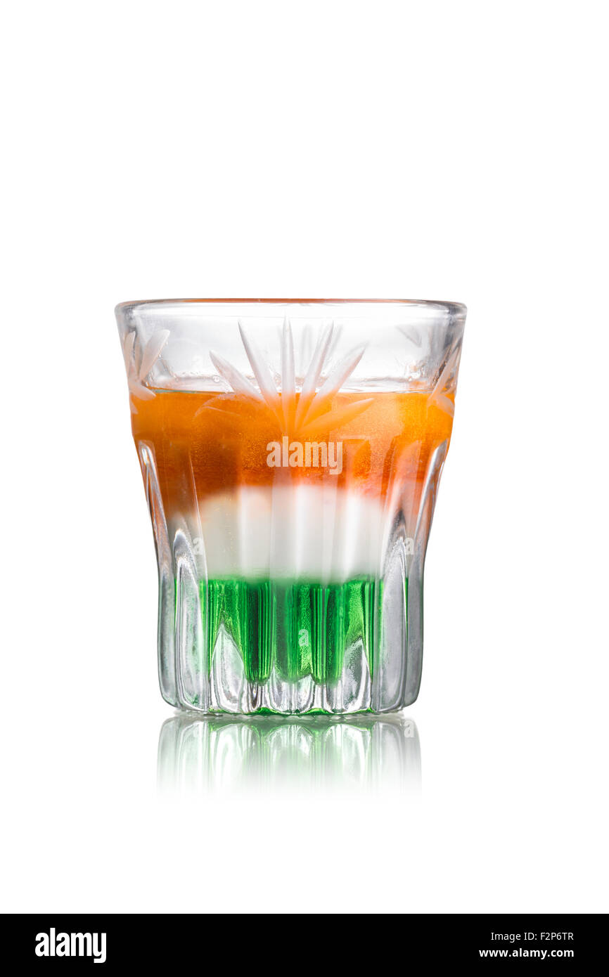 Irish flag alcoholic cocktail in shot glass (shooter Stock Photo - Alamy