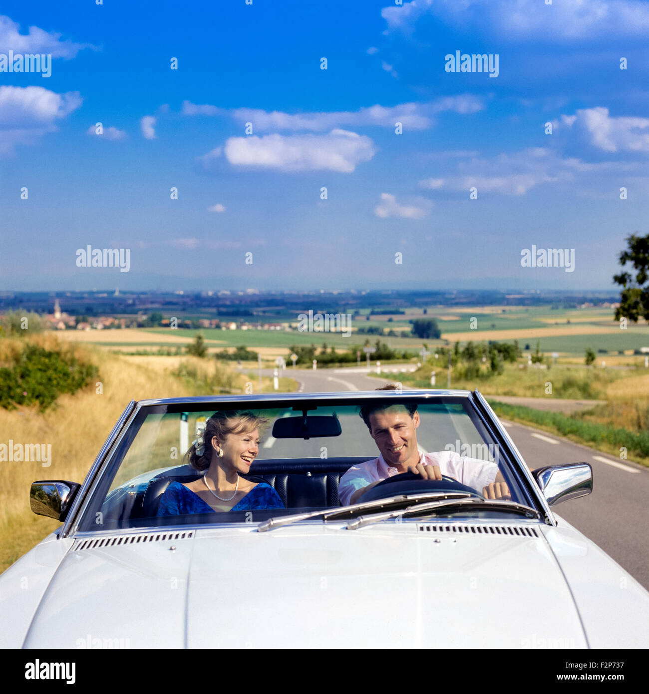 Man driving white mercedes convertible car hi-res stock photography and ...