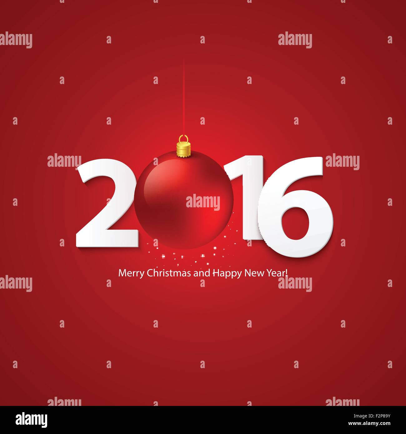 2016 Merry Chrstmas and Happy New Year Background. Vector illustration ...