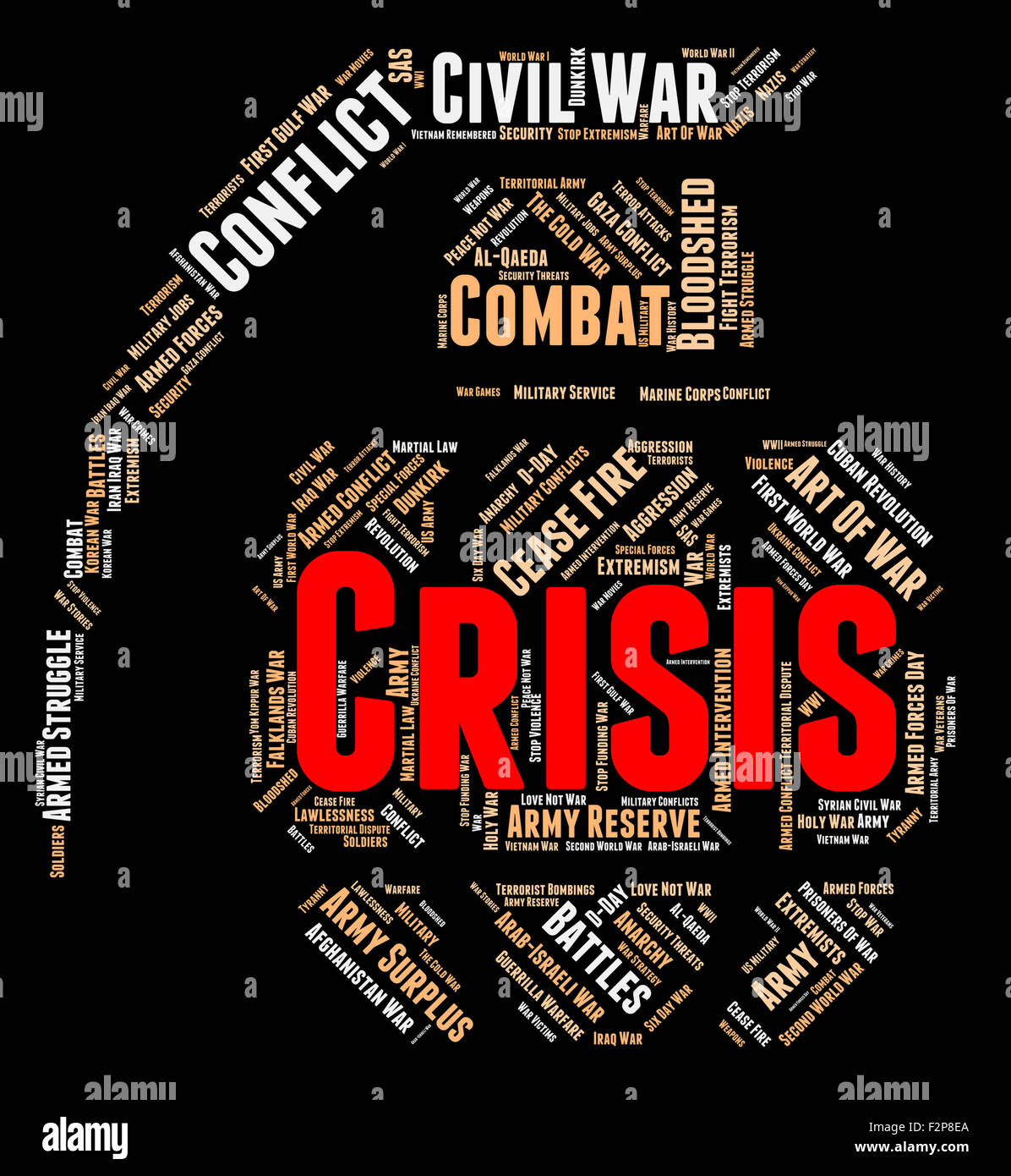 Crisis Word Representing Hard Times And Emergency Stock Photo - Alamy