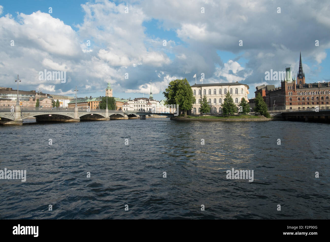 Stockholm waterfront on the Norrström with the Centralbron and Vasabron ...