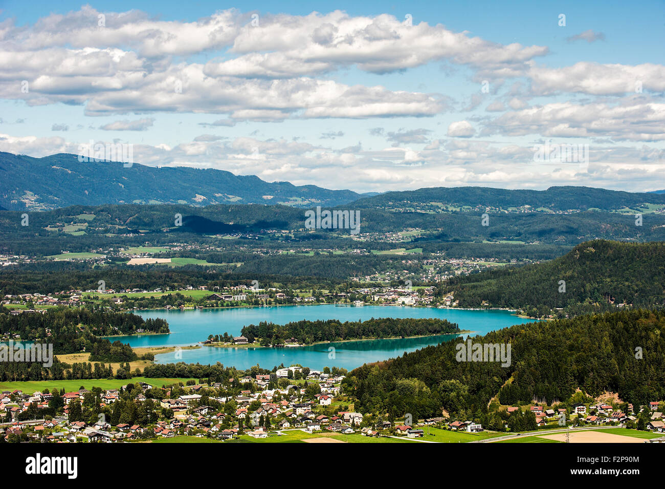 Austria, Carinthia, view on Lake Faak Stock Photo - Alamy