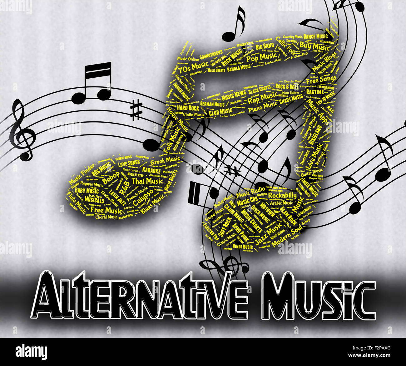 Alternative Music Showing Sound Tracks And Another Stock Photo - Alamy