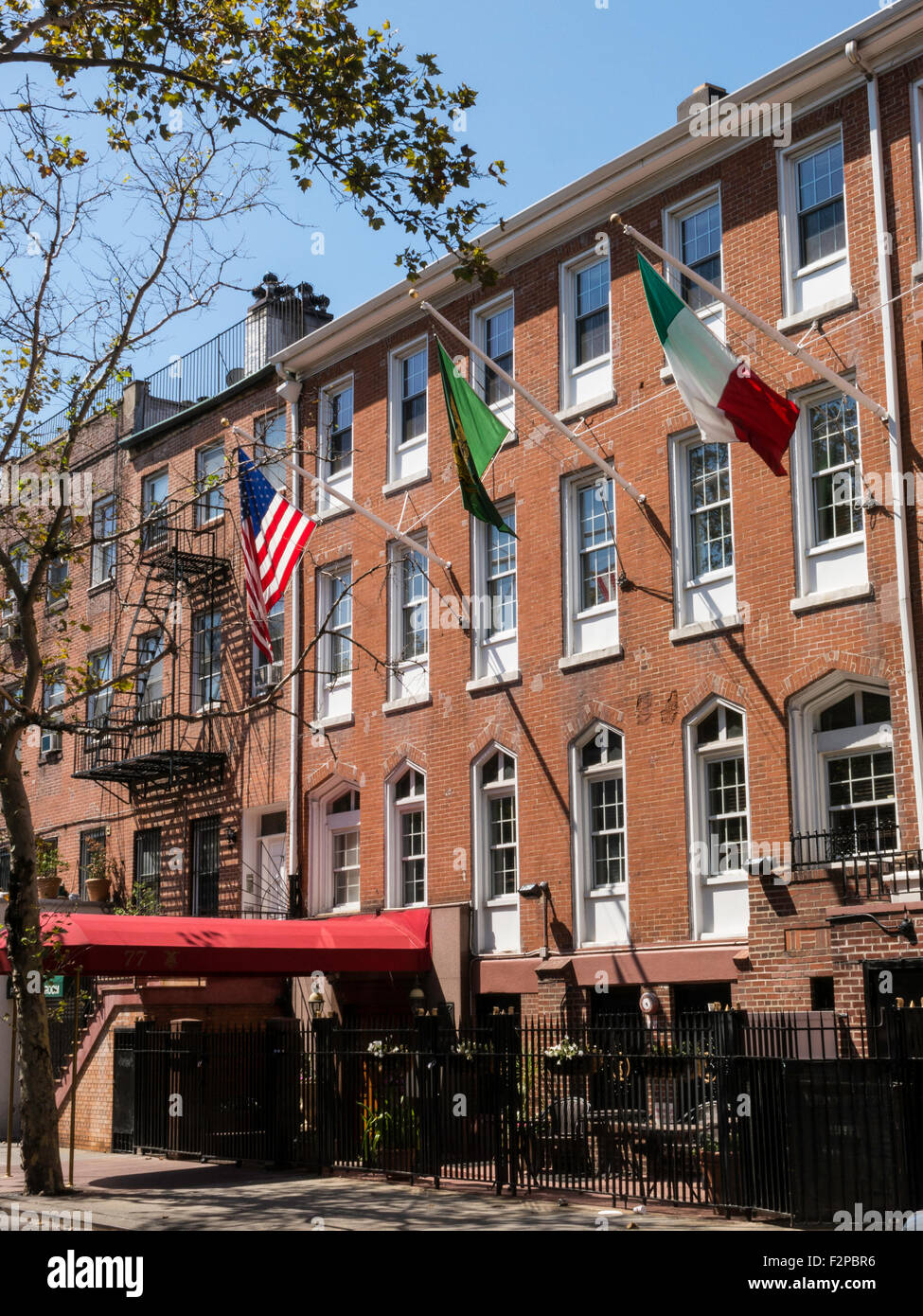 77 MacDougal Street, Italian Rifle Club, Tiro a Segno, NYC Stock Photo ...