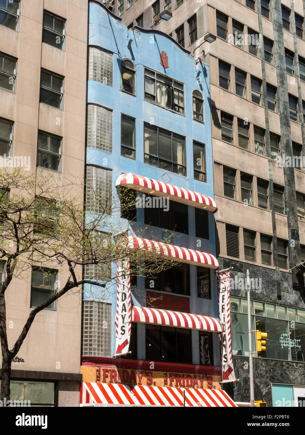 TGIF Friday's Restaurant Facade and Shoppers, Fifth Avenue, NYC Stock ...