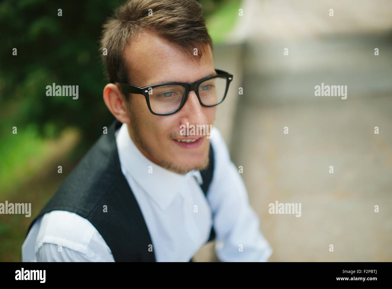 young man on the street Stock Photo - Alamy