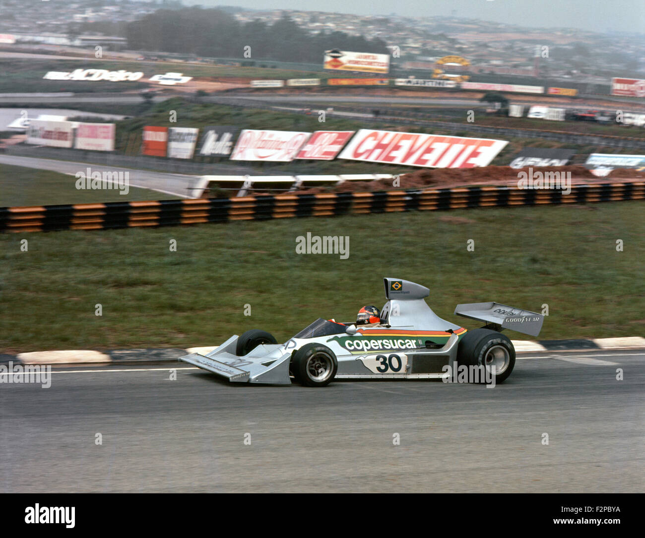 Emerson Fittipaldi in his Fittipaldi Ford at the Brazilian GP in Sao ...