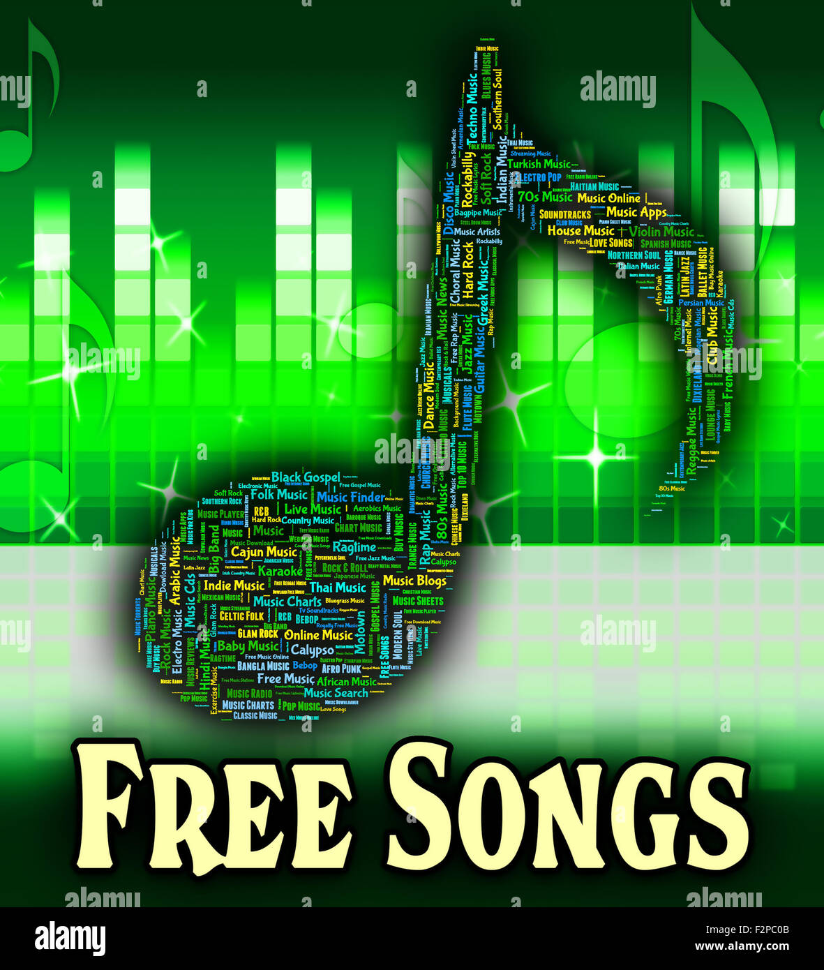 Free Songs Showing No Charge And Sung Stock Photo - Alamy