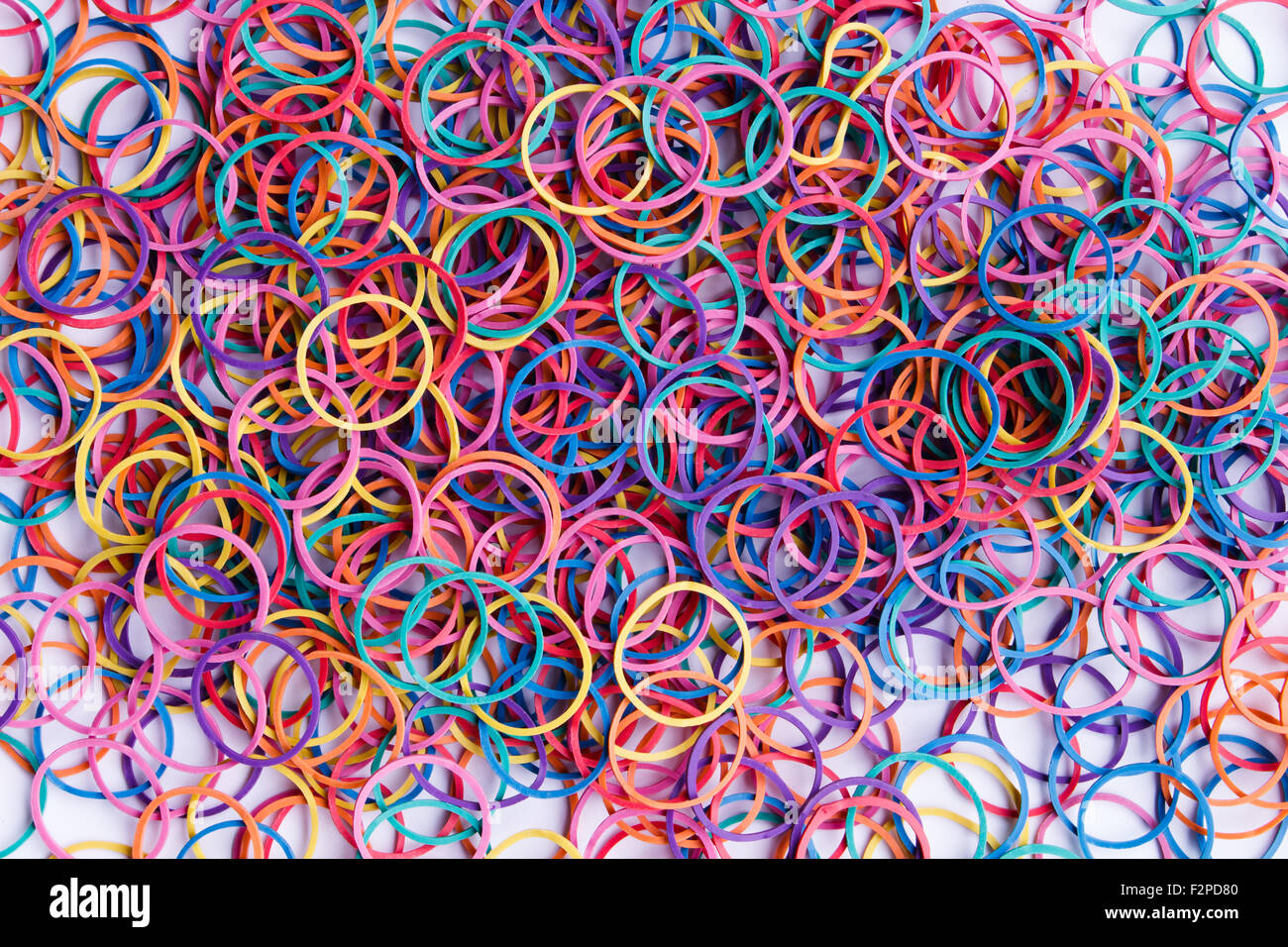 Elastic band colorful on isolated background Stock Photo - Alamy