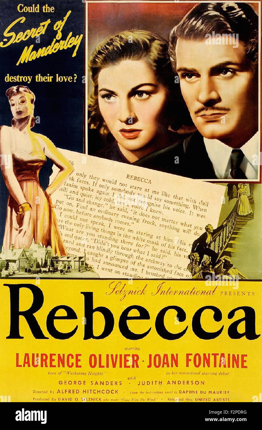 Rebecca - Movie Poster Stock Photo - Alamy