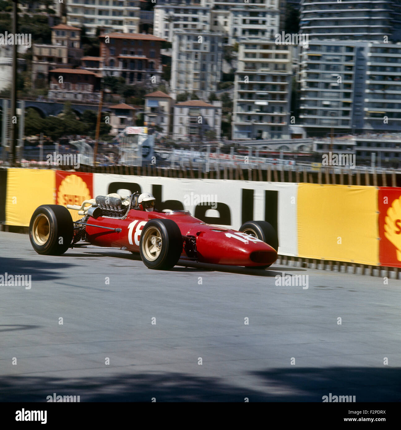 Lorenzo Bandini in a Ferrari 312 at the Monaco GP 7 May 1967 Stock ...