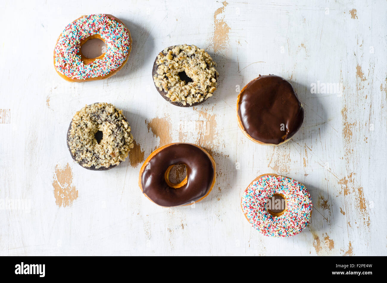 Six different doughnuts Stock Photo - Alamy