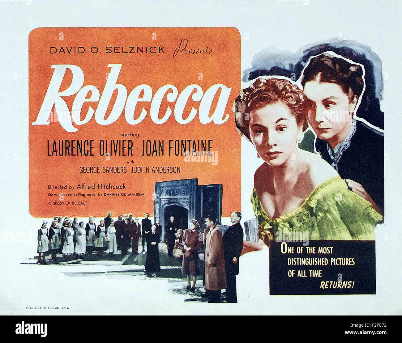 Rebecca - Movie Poster Stock Photo - Alamy