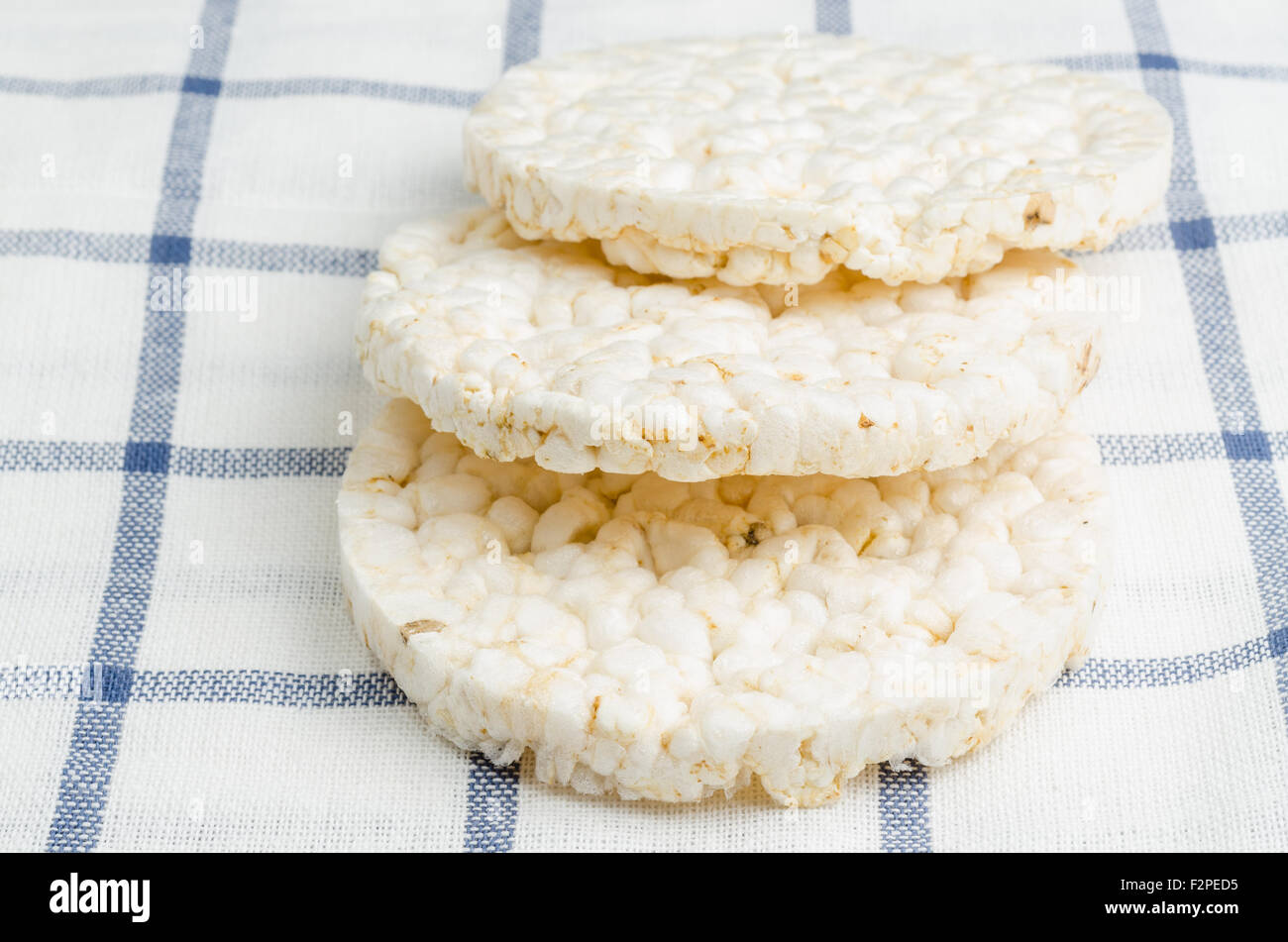 rice cake, puffed rice on table cloth Stock Photo - Alamy
