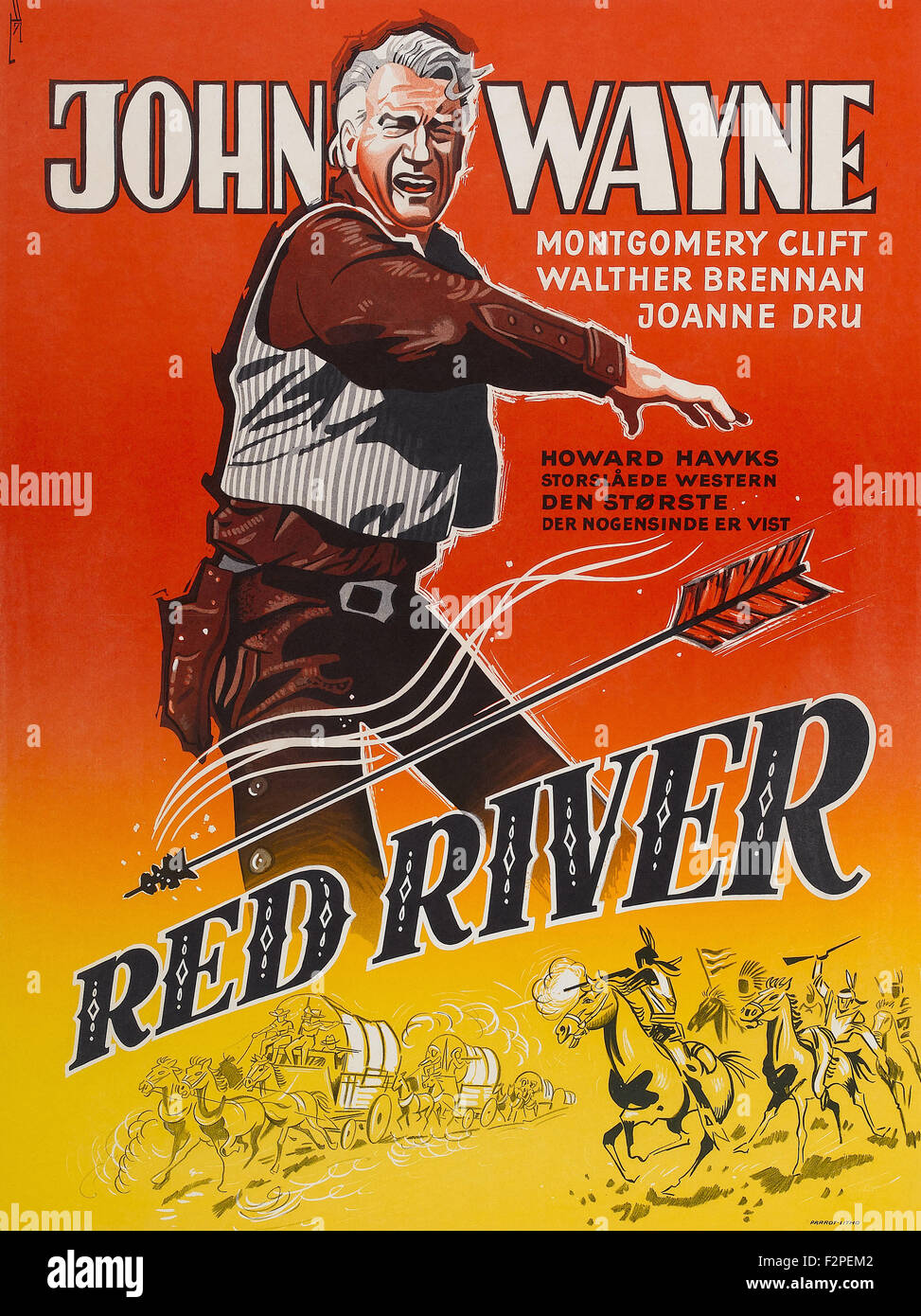 Red River - Movie Poster Stock Photo - Alamy