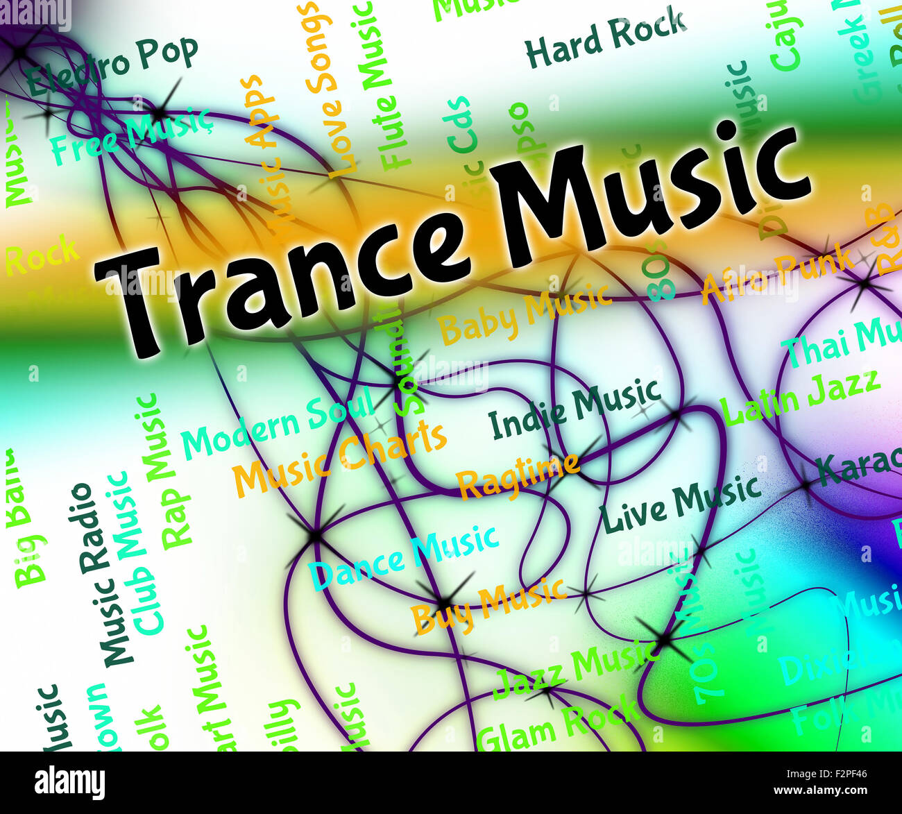 Trance Music Indicating Sound Tracks And Chill Stock Photo - Alamy