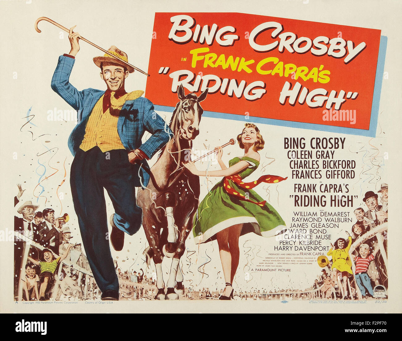 Riding High (1950) - Movie Poster Stock Photo - Alamy