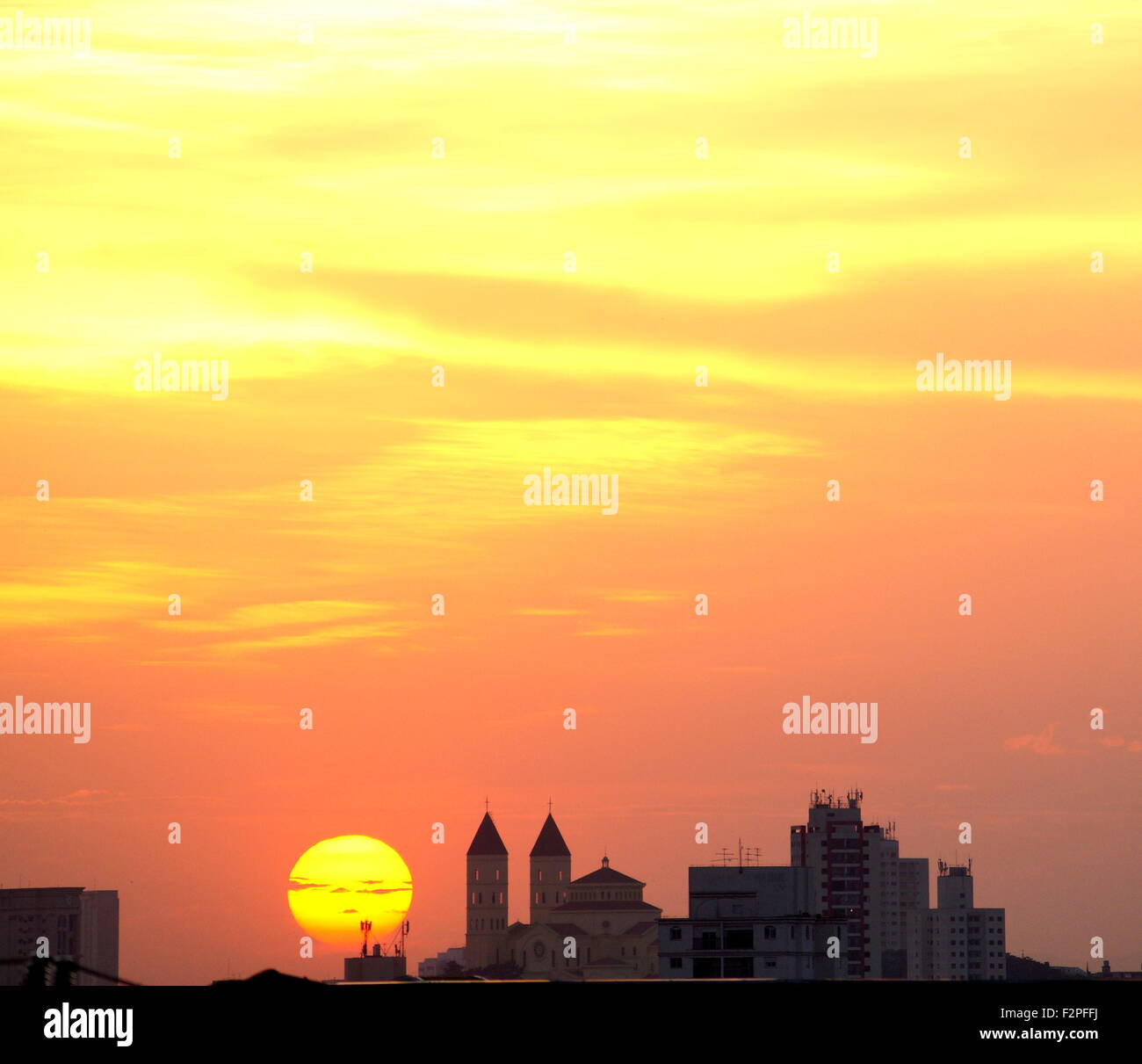 Sun sets over Sao Paulo, Brazil Stock Photo - Alamy