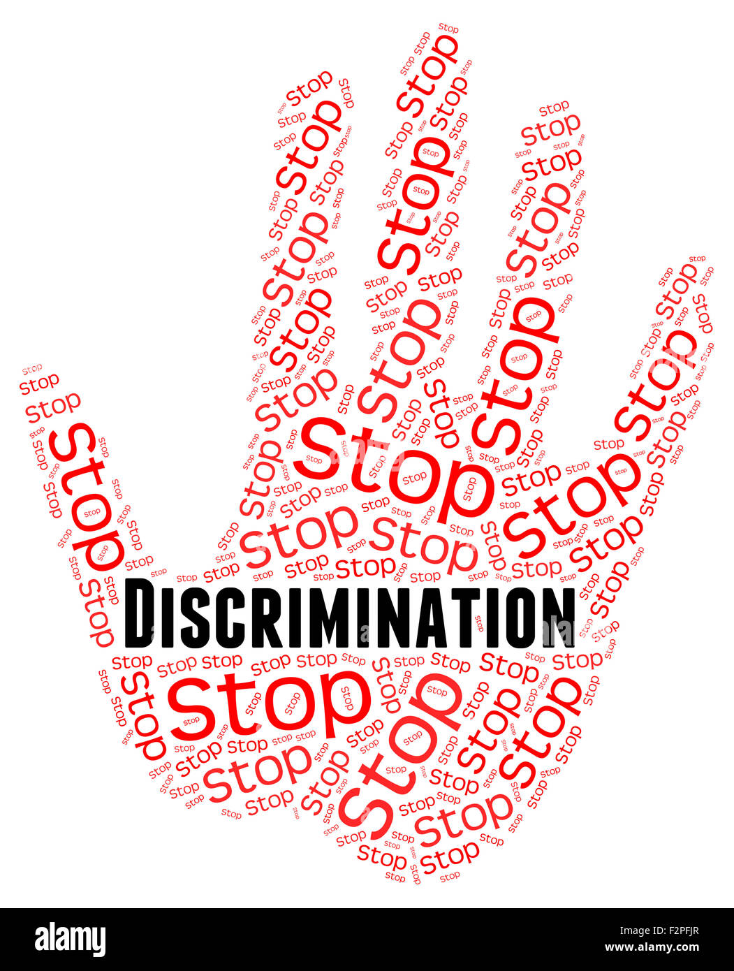 Stop Discrimination Indicating Narrow Mindedness And Ageism Stock Photo ...