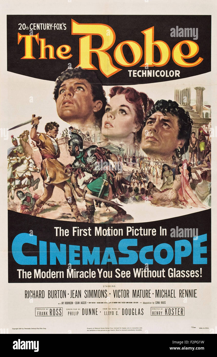 Robe, The - Movie Poster Stock Photo - Alamy