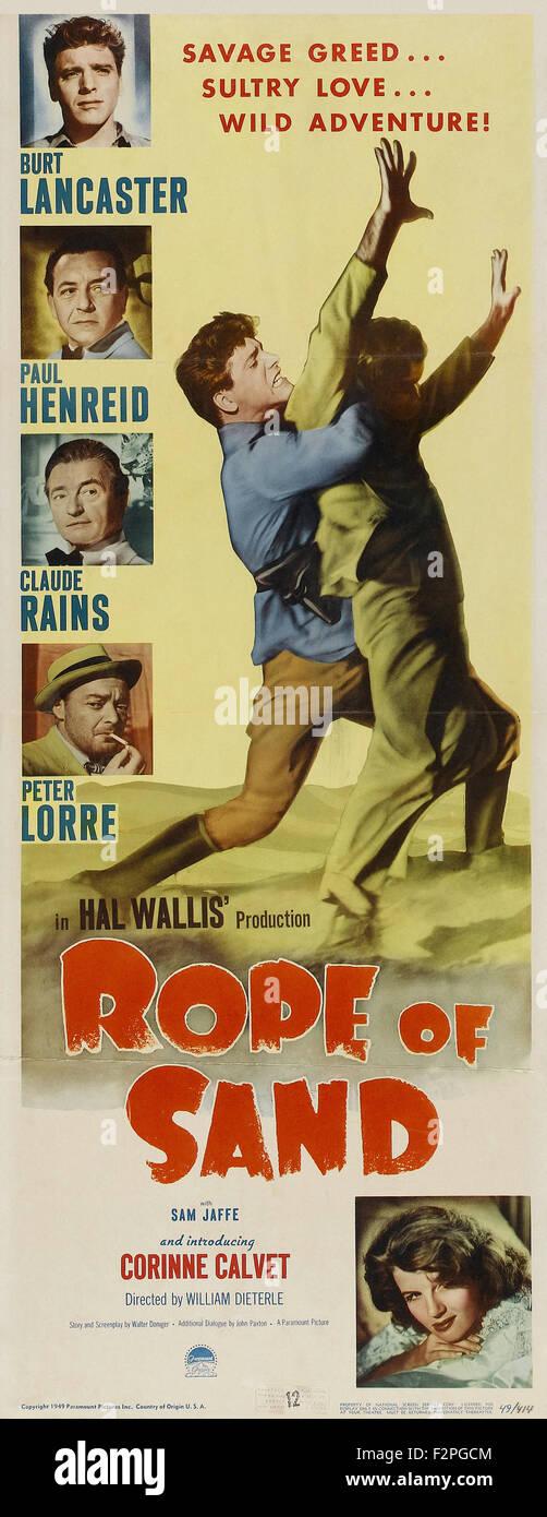Rope of Sand - Movie Poster Stock Photo - Alamy