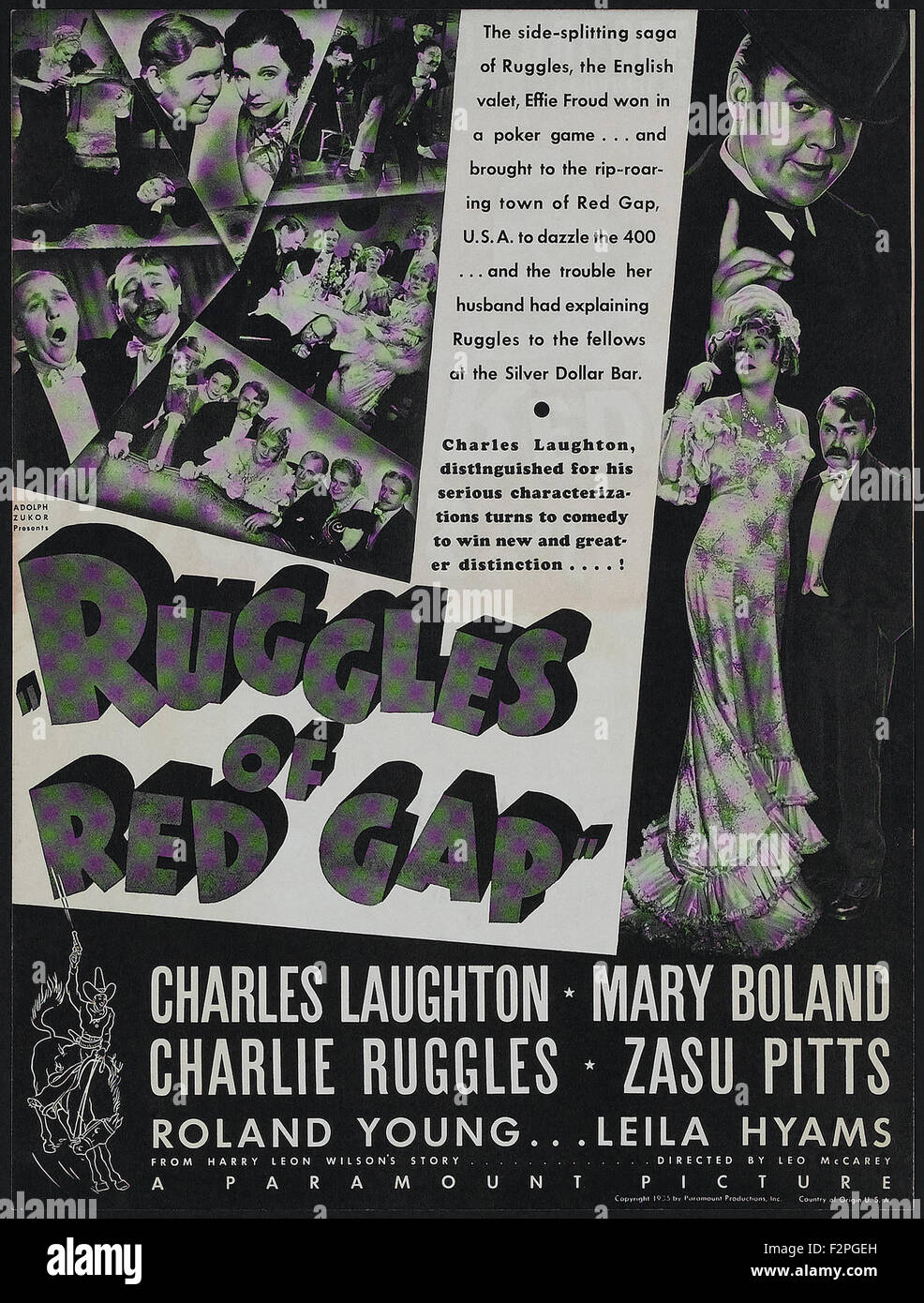 Ruggles of Red Gap (1935) - Movie Poster Stock Photo - Alamy