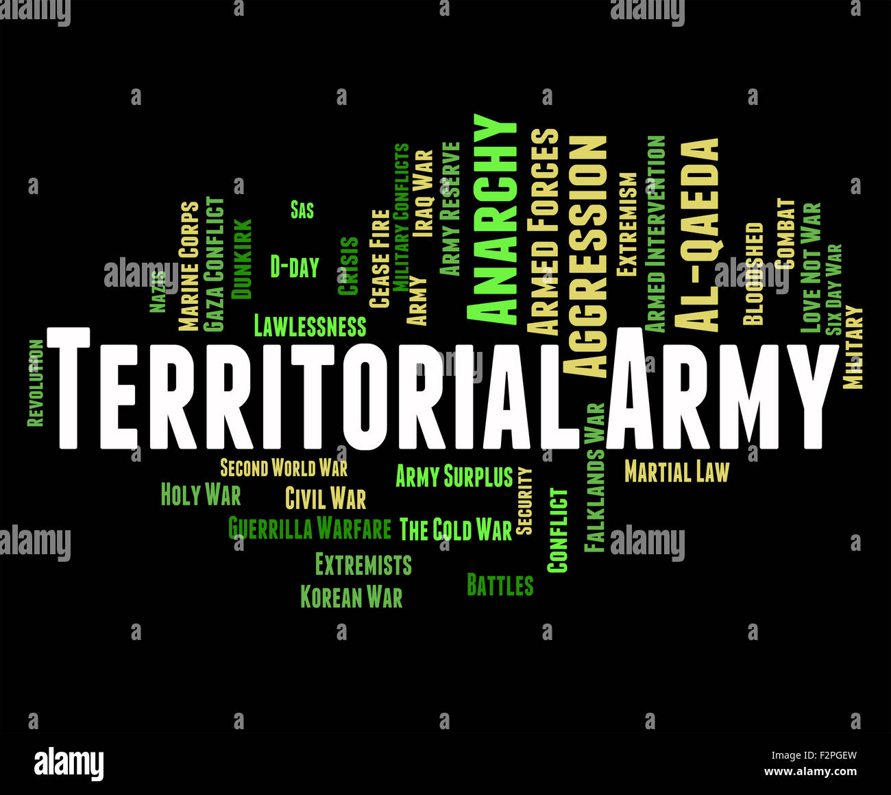 Territorial Army Indicating Armed Services And Conflicts Stock Photo ...