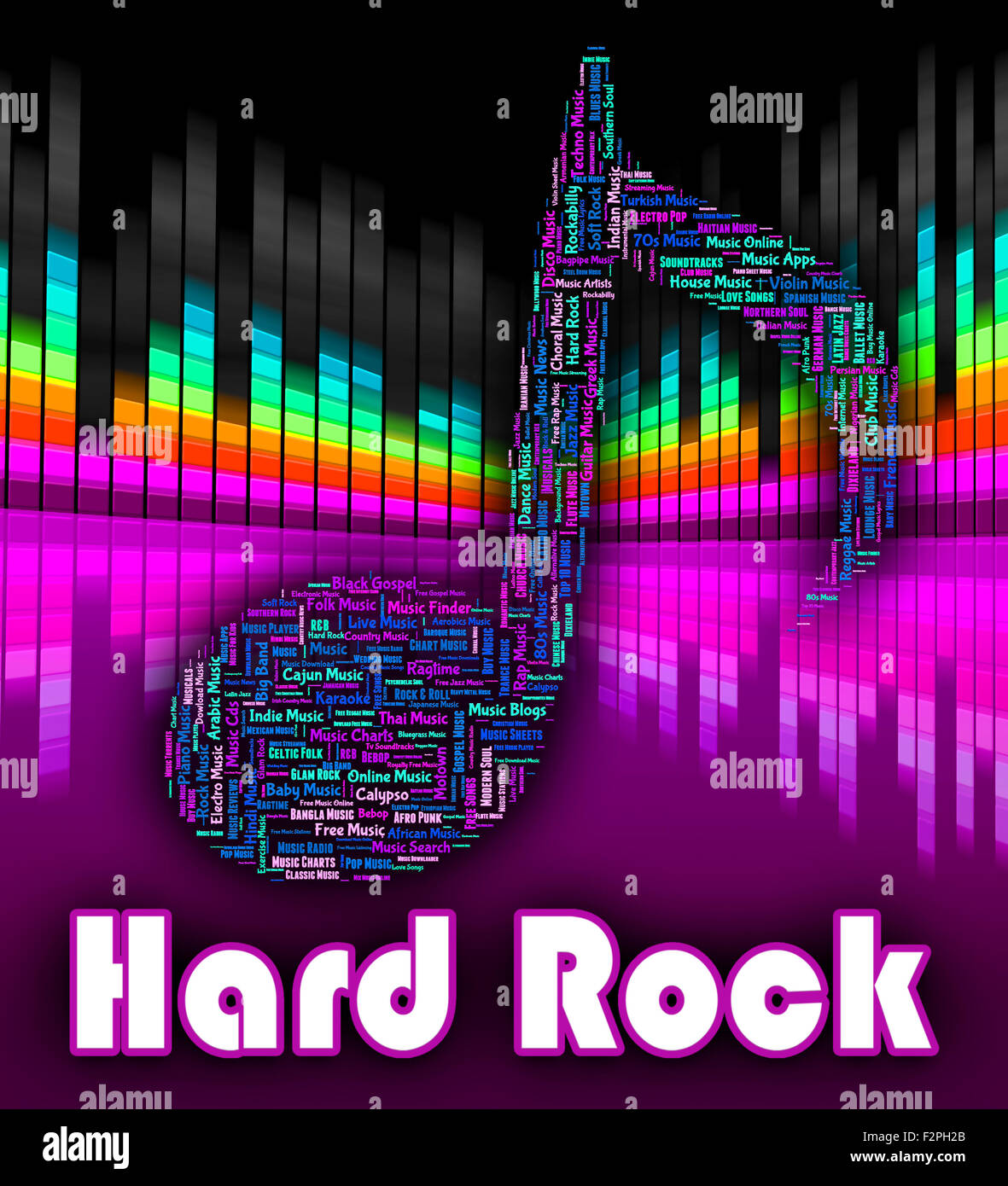 Hard Rock Music Indicating Sound Tracks And Psychedelic Stock Photo - Alamy